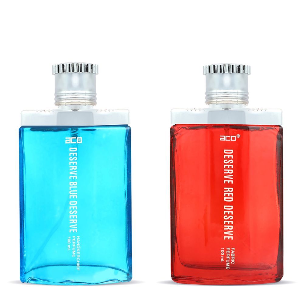 ACO PERFUMES Set of 2 Fragrance Red & Blue Deserve Scent For Unisex ...