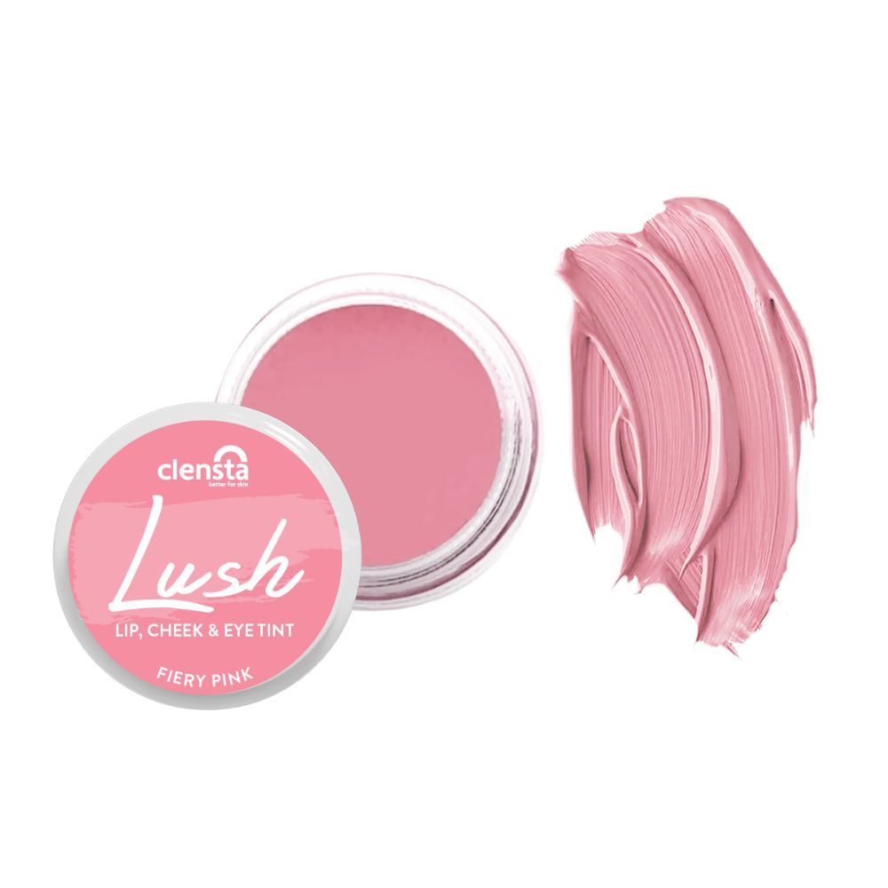 Clensta Lush Blush lip and cheek tint - Fiery Pink| 5 gm| With Red Aloe ...