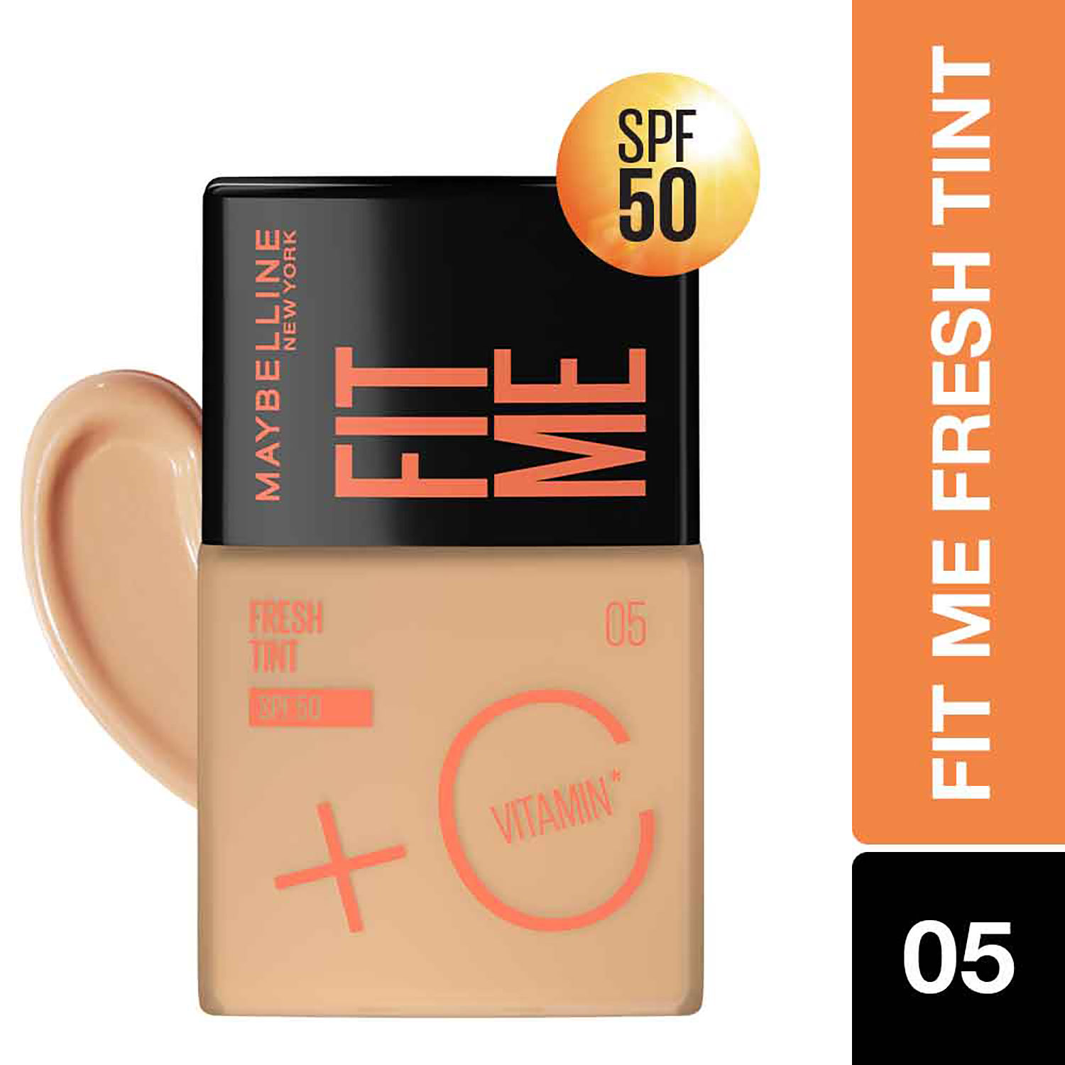 Maybelline New York Fit Me Fresh Tint With SPF 50 & Vitamin C, Shade 05 ...