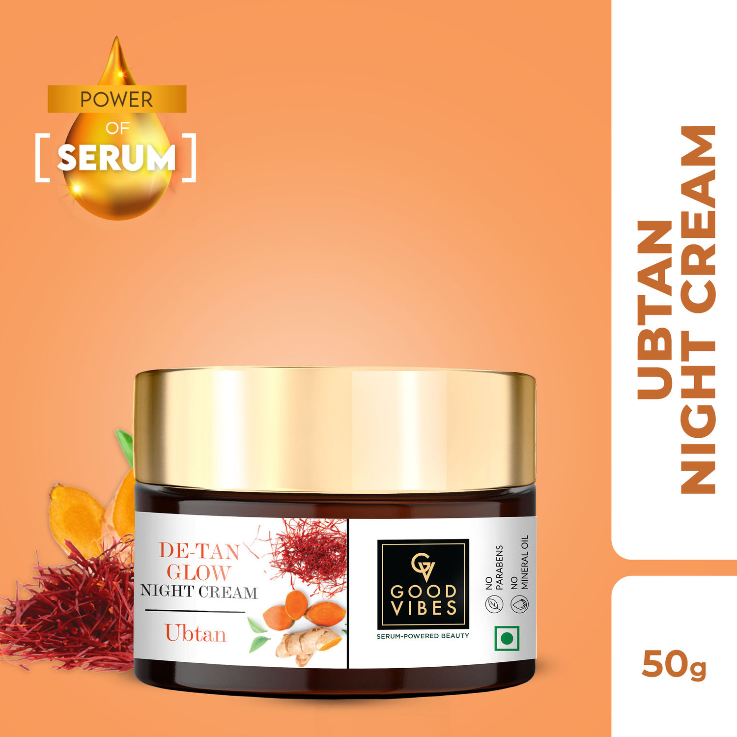 Good Vibes Insta Glow Night Cream - Ubtan (50g)