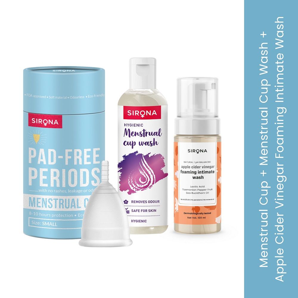 Sirona Better Period Combo Of Foaming Intimate Wash With Small