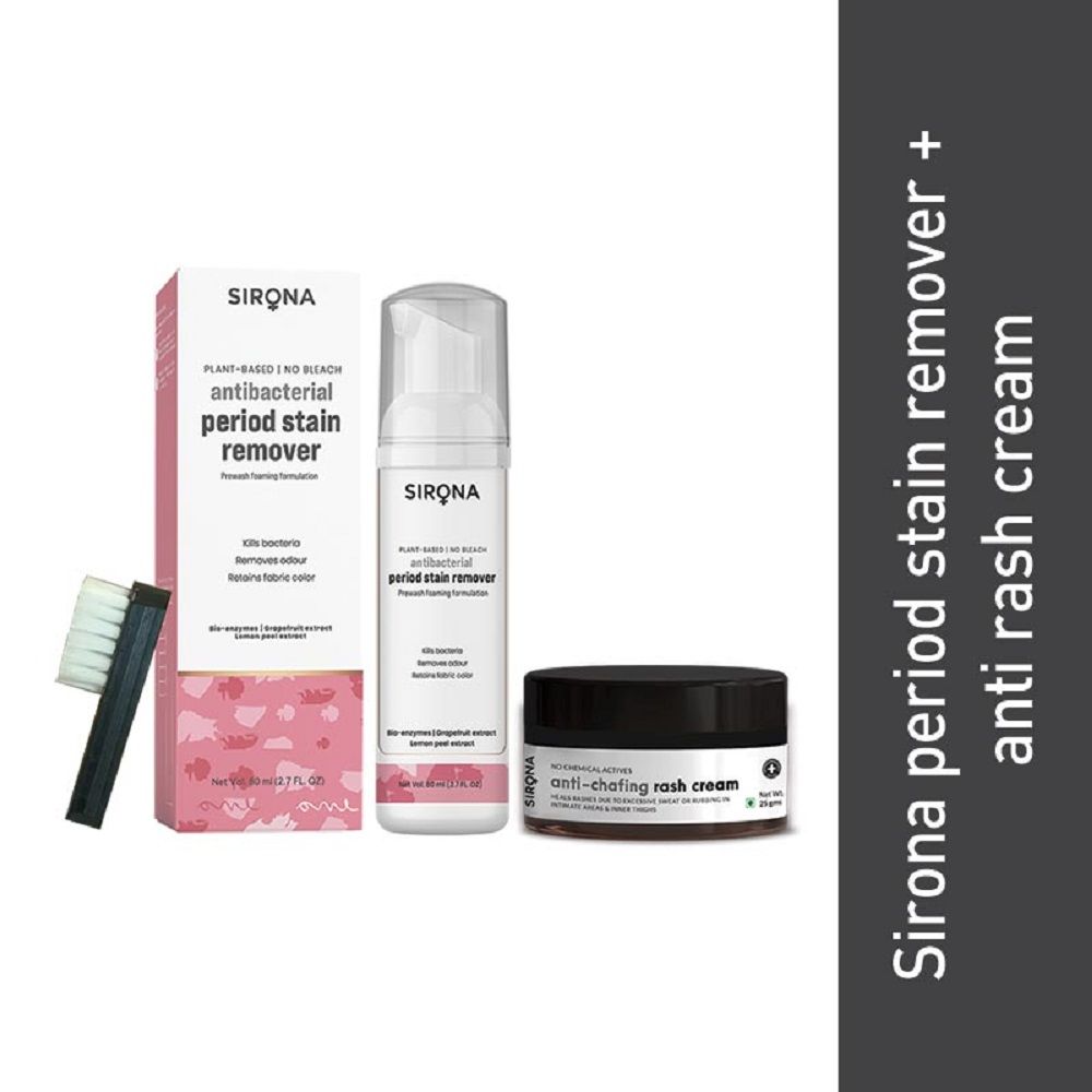 Sirona Period Stain Remover and Anti Chafing Rash Cream Combo