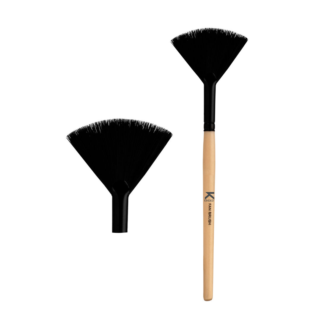 KINDED Highlighter Fan Brush Professional Series for Face Makeup Beauty ...