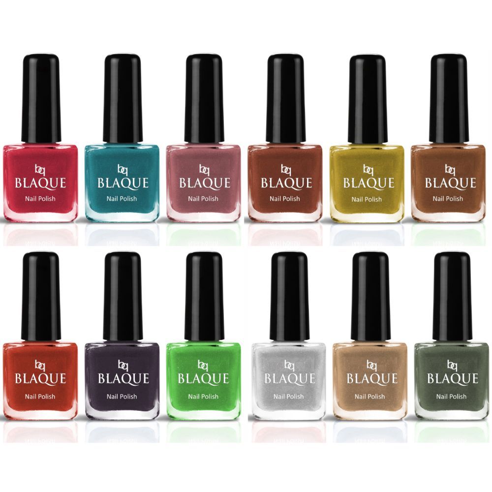 bq BLAQUE New HD Shine Pastel Color Nail Polish Combo Set of 12 Pcs (#215)