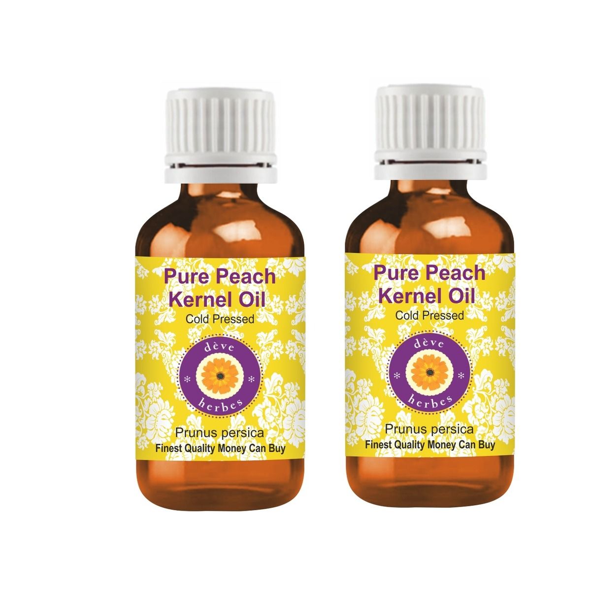Deve Herbes Pure Peach Kernel Oil (Prunus persica) Natural Therapeutic ...