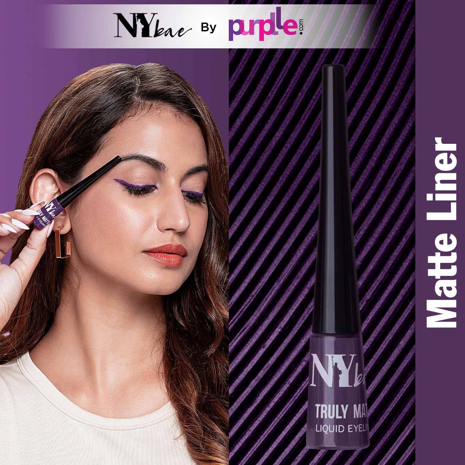 NY Bae Truly Matte Liquid Eyeliner - Popular Plum 11 (4.5 ml)