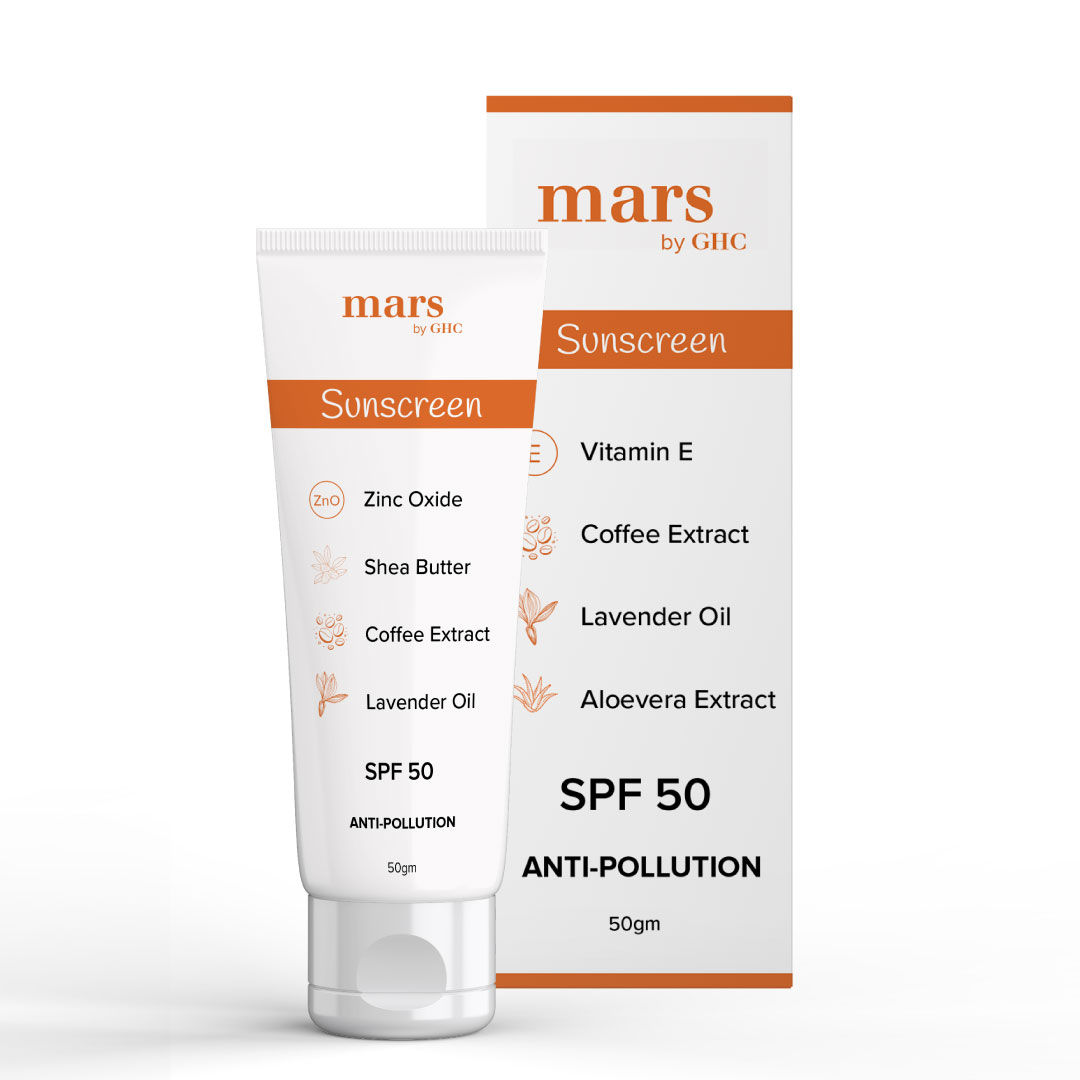 mars by GHC Broad Spectrum UVA & UVB Protection Anti-Pollution Sunscreen Cream SPF 50++ (Pack of 1)