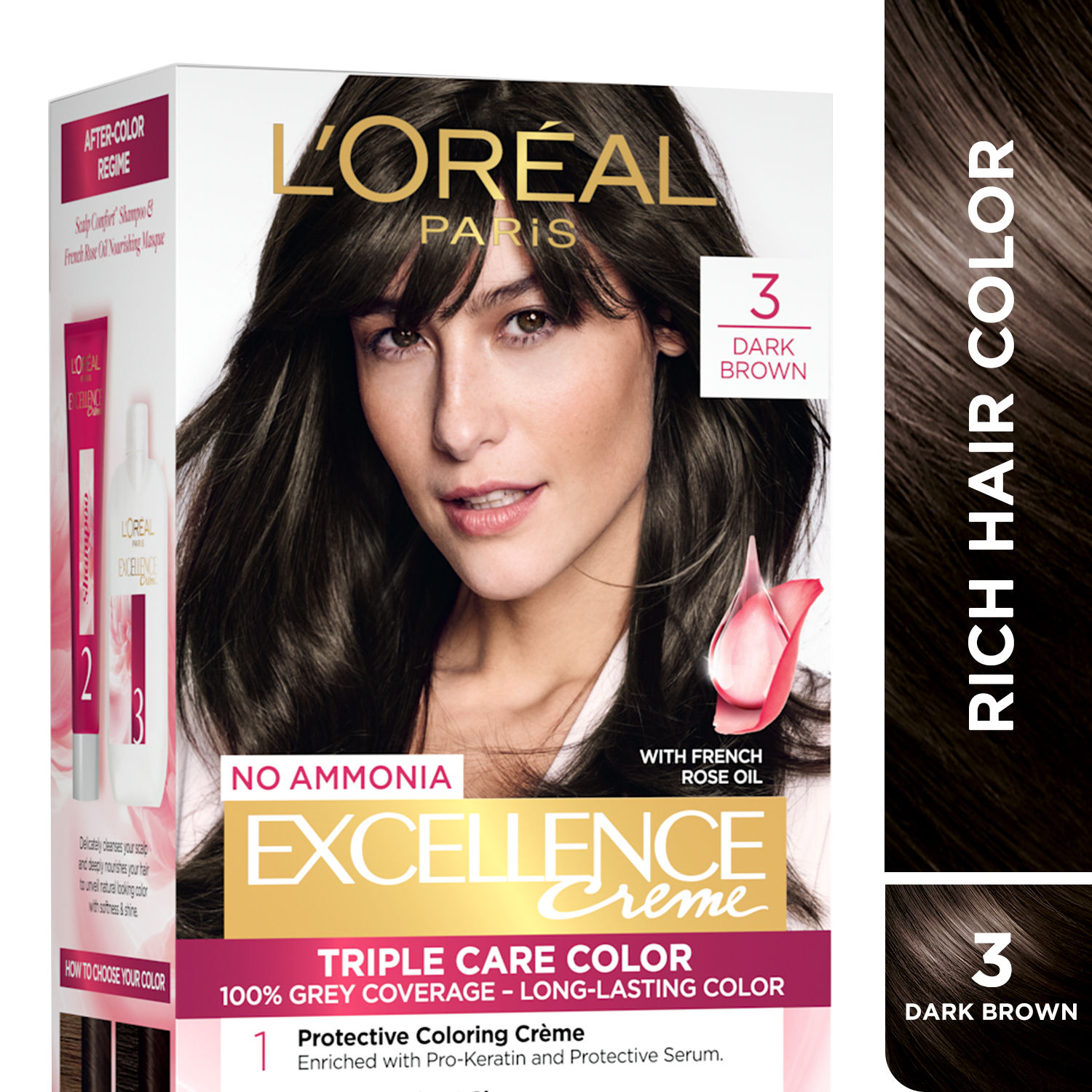 L'Oreal Paris Excellence Hair Color Shade 3, Get Total Repair 5 Shampoo ...
