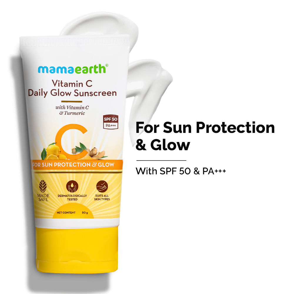 Vitamin C Daily Glow Sunscreen with Vitamin C & Turmeric for Sun ...
