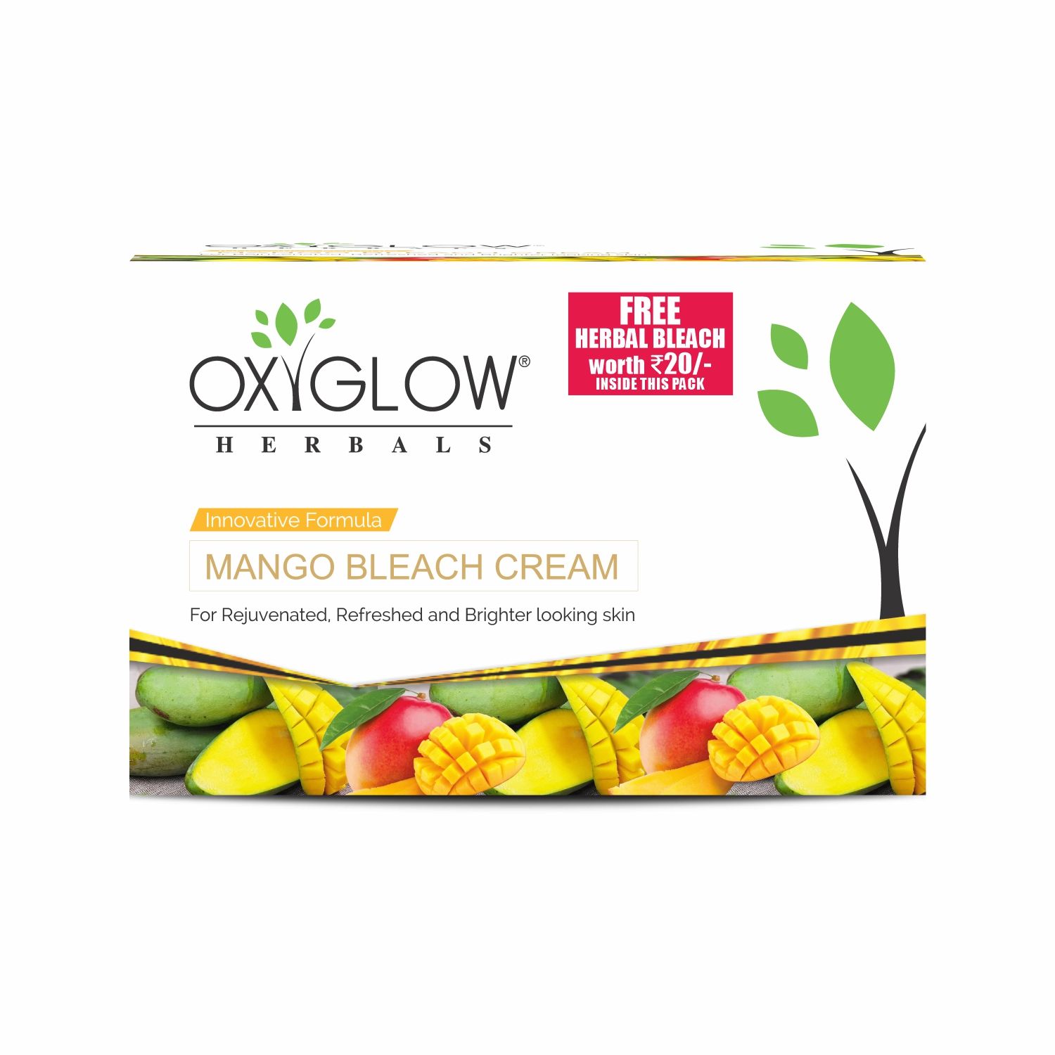 OxyGlow Herbals Mango Bleach Cream|Dead Skin Repair|Remove Sun Tan ...