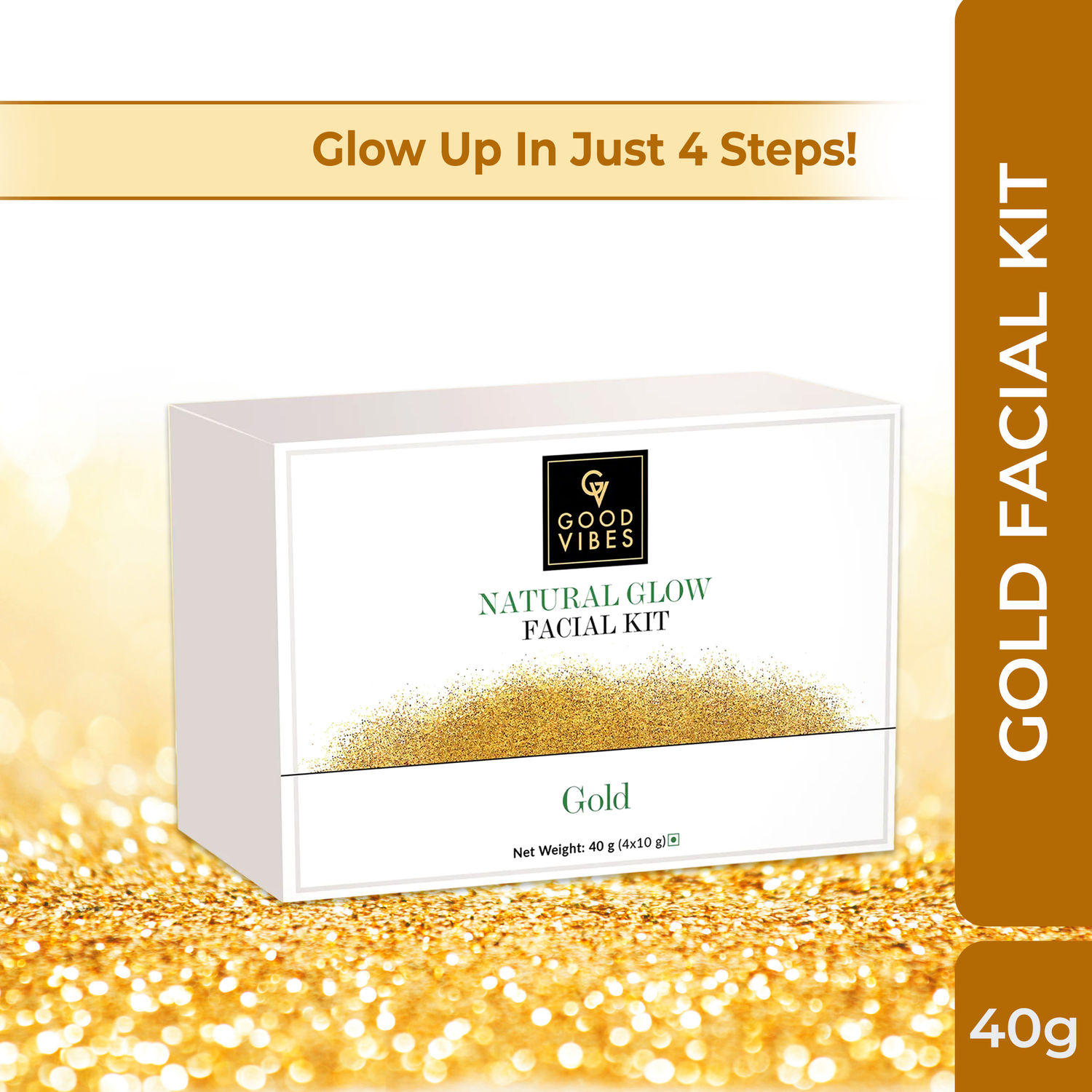 Good Vibes Natural Glow Facial Kit - Gold (40 g)