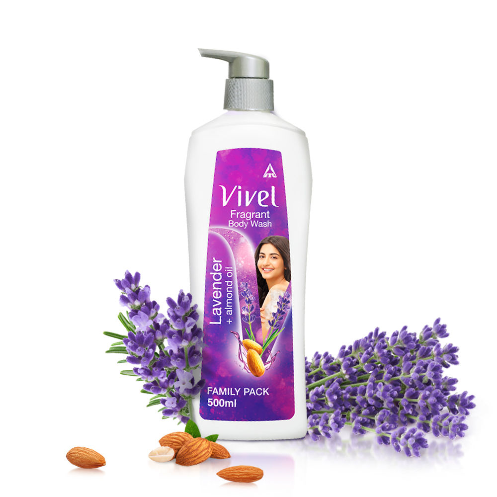 Vivel Body Wash, Lavender and Almond Oil, 500 ml