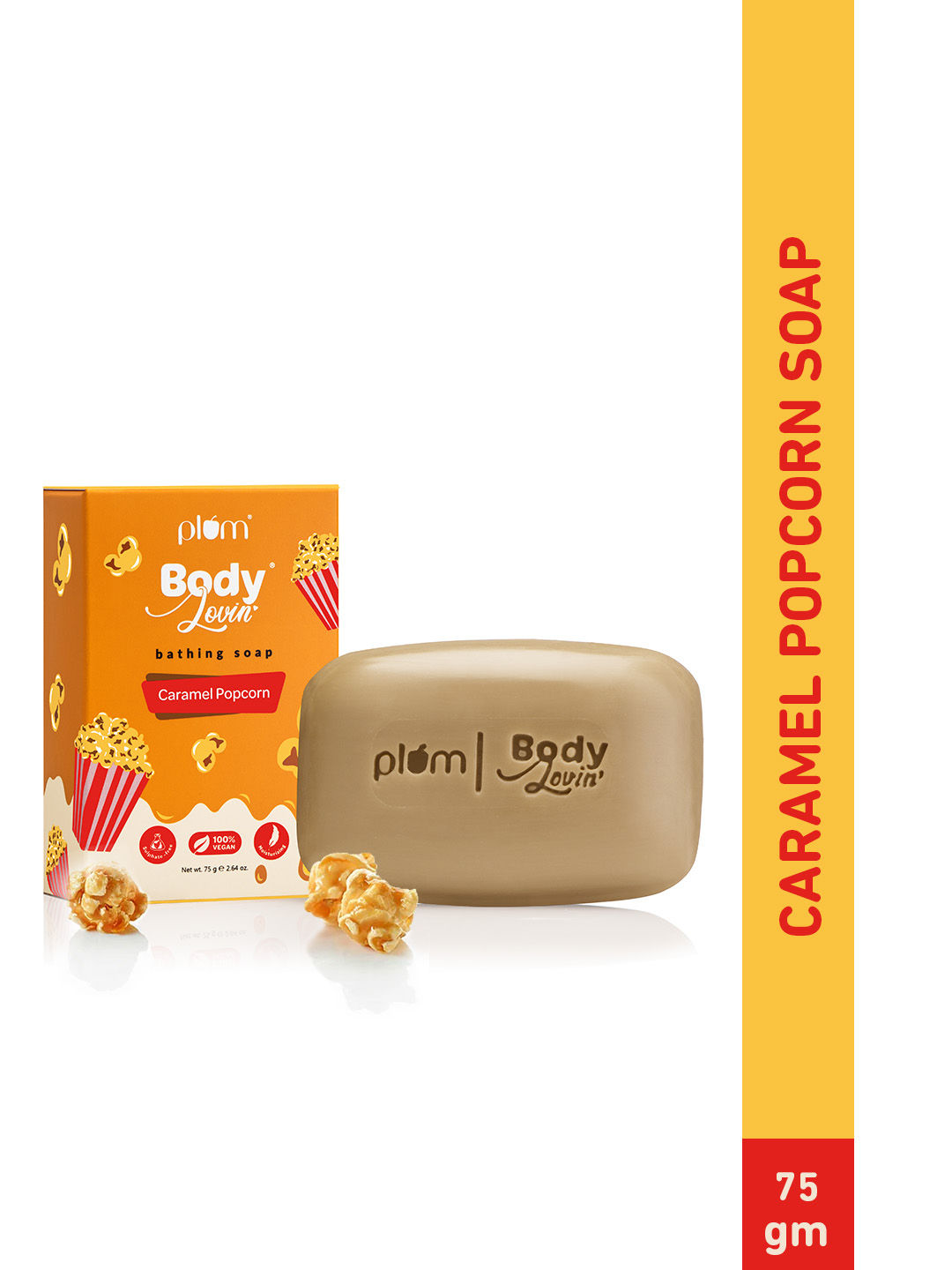 Plum BodyLovin' Caramel Popcorn Bathing Soap | All Skin Types | Caramel ...