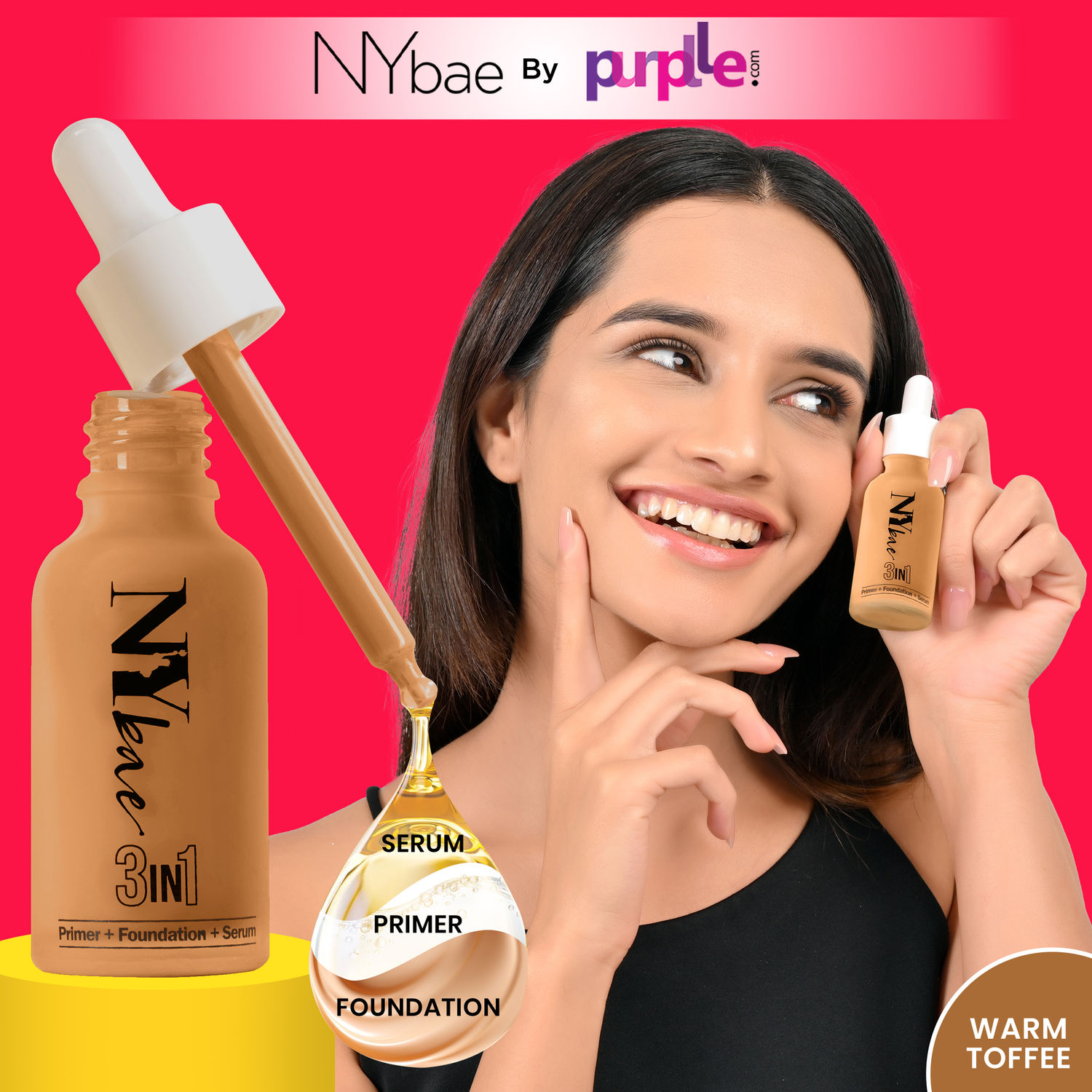 NY Bae 3 in 1 Serum Foundation with Primer- Warm Toffee 13