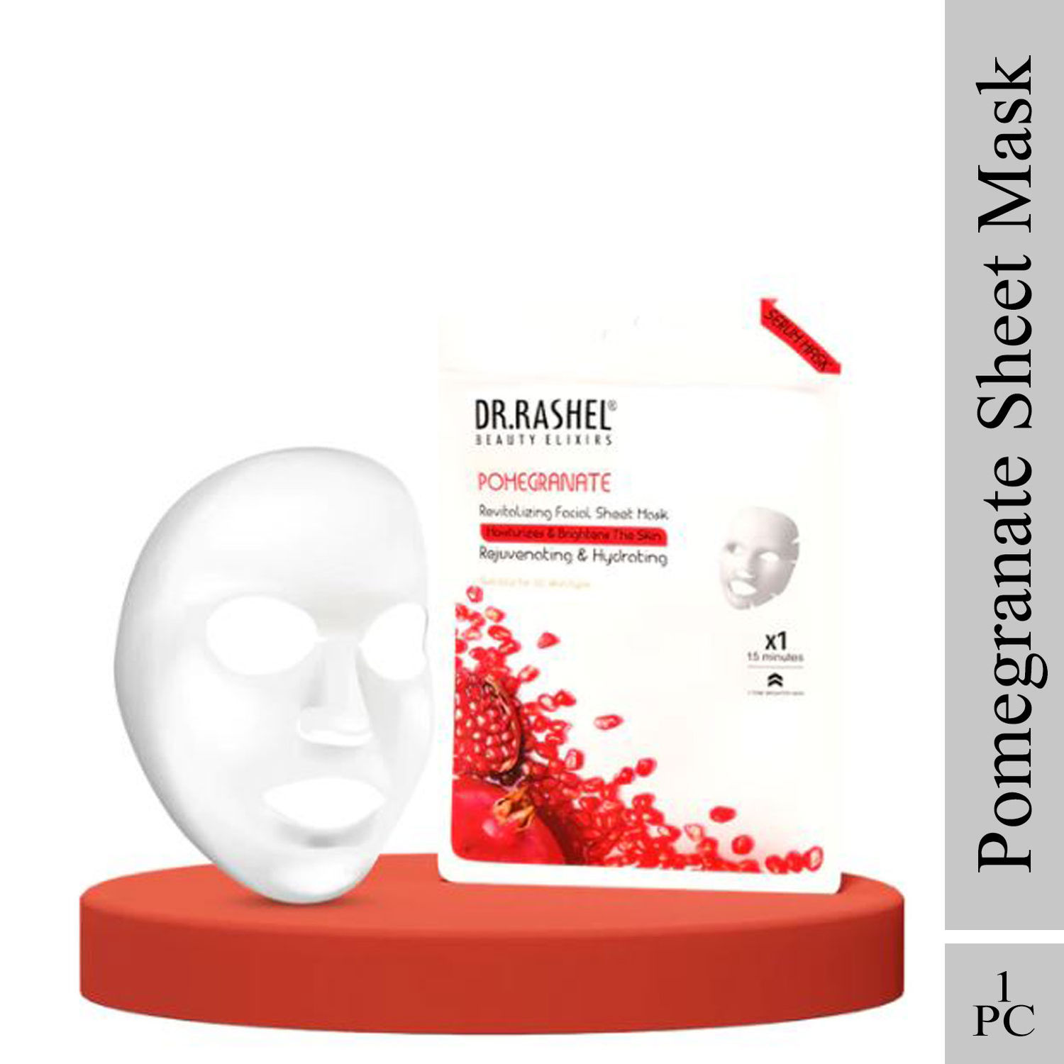 Dr.Rashel Pomegranate Revitalizing Facial Sheet Mask Suitable For All ...