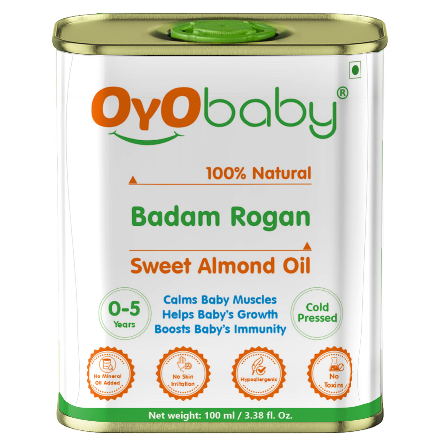 Oyo Baby Badam Rogan Sweet Almond Oil | Rich in Vitamin -E for Healthy ...