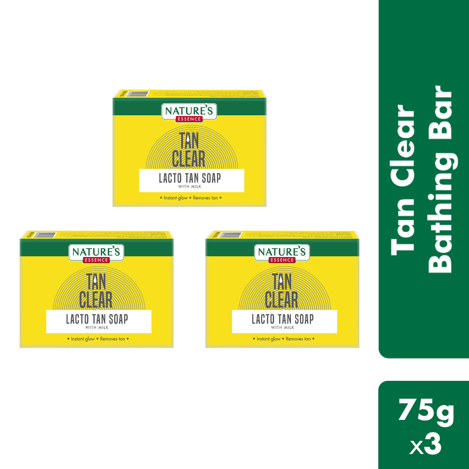 Nature's Essence Tan Clear Lacto Tan Soap| | Soap for Bath, 225gm, Pack ...