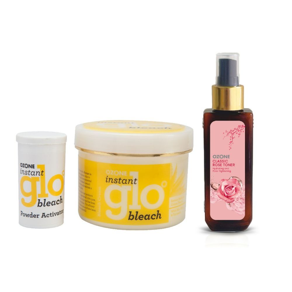 Ozoe Instant Glo Bleac 250 G with Rose Toner 100ml