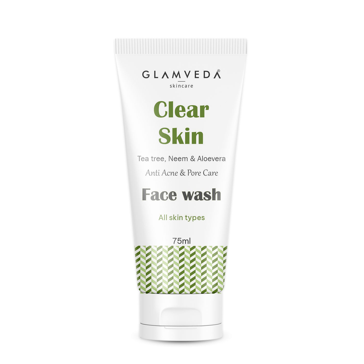 Glamveda Clear Skin Tea Tree, Neem & Aloe Vera Anti Acne Face Wash (75 ml)