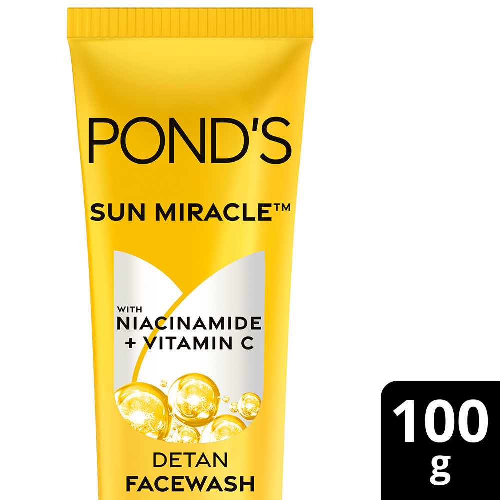 Pond's Detan Facewash for Tan Reduction, with Brightening Vitamin C ...