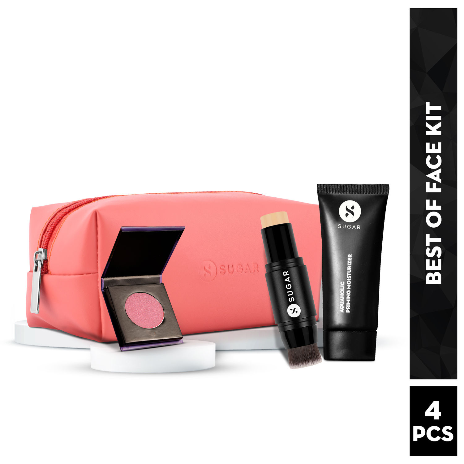 SUGAR Cosmetics Best of Face Kit | Blush, Priming Moisturizer ...