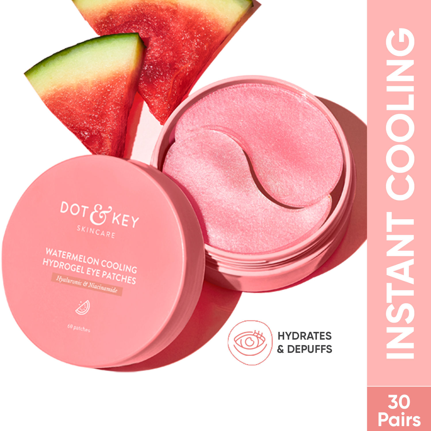 Dot & Key Watermelon Cooling Hydrogel Eye Patches with Hyaluronic ...