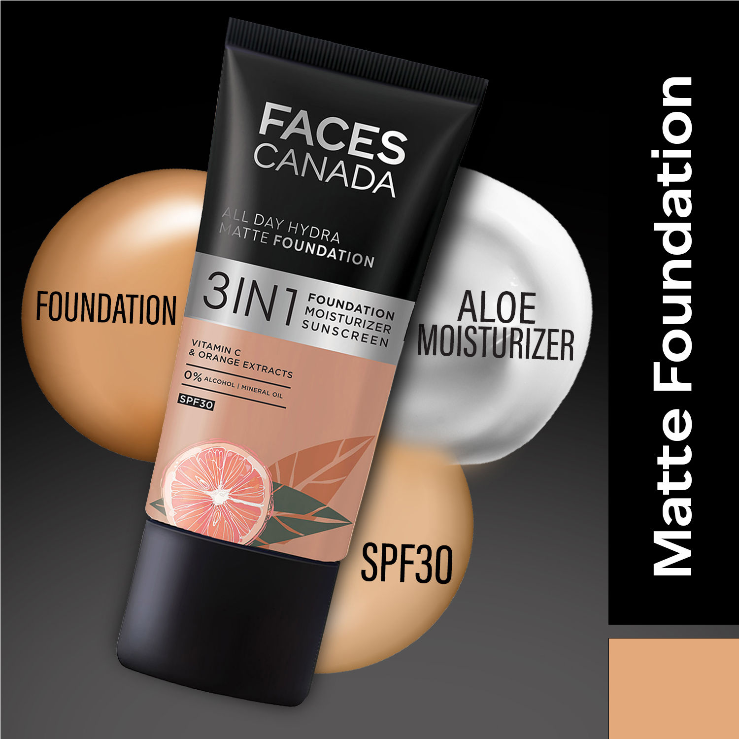 FACES CANADA All Day Hydra Matte Foundation Caramel Natural 023 15ml ...