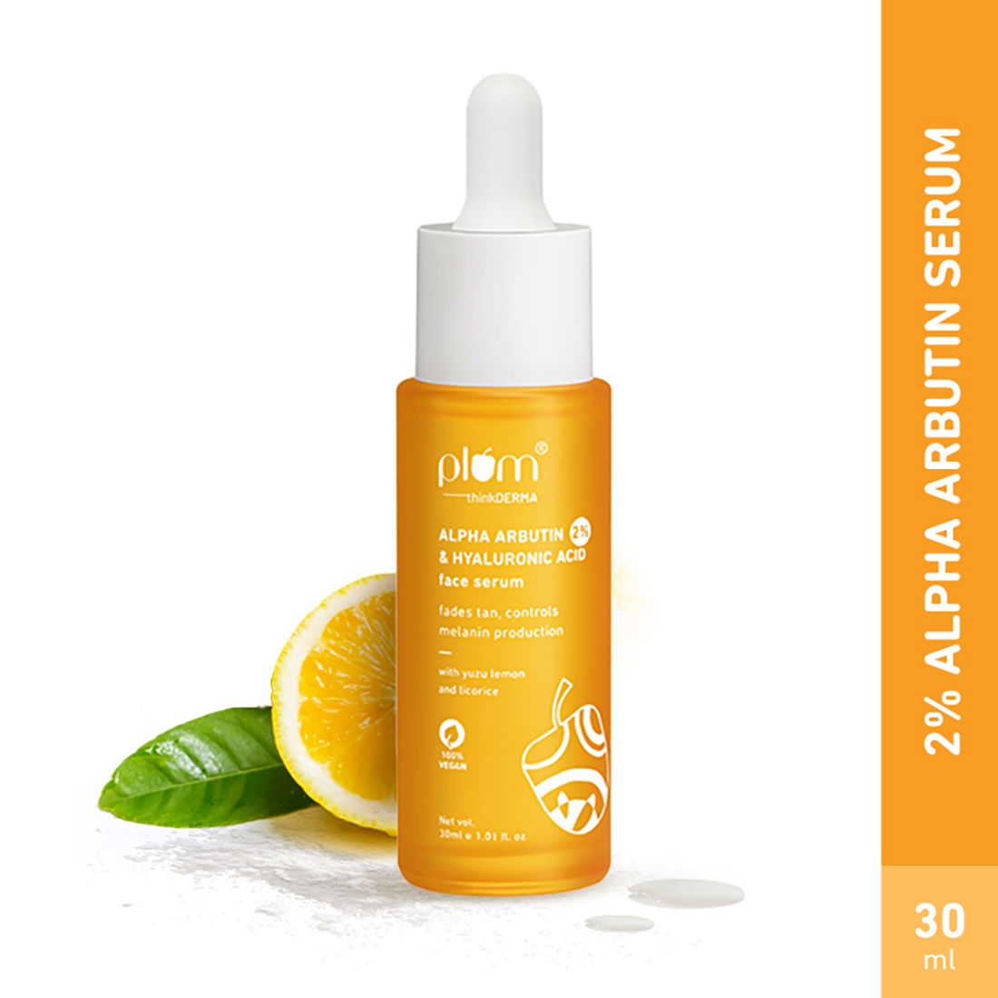Plum thinkDERMA 2% Alpha Arbutin & Hyaluronic Acid Face Serum | Fades ...