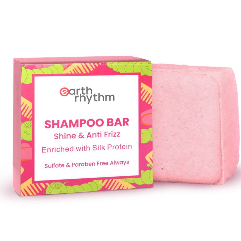 Earth Rhythm Silk Protein Shampoo Bar Without Tin - 80 Gm