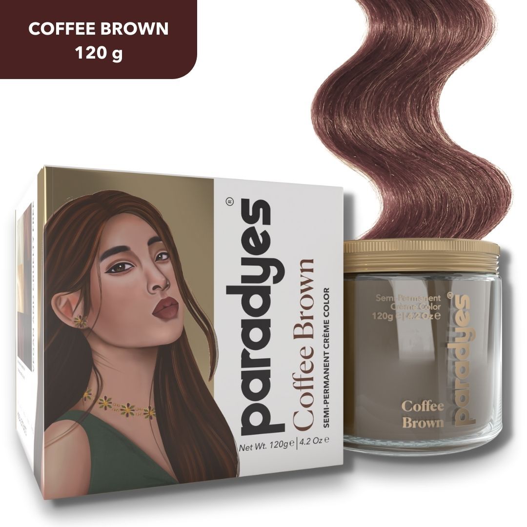 Paradyes Ammonia Free Coffee Brown Semi-Permanent Hair Color Jar 120gm ...