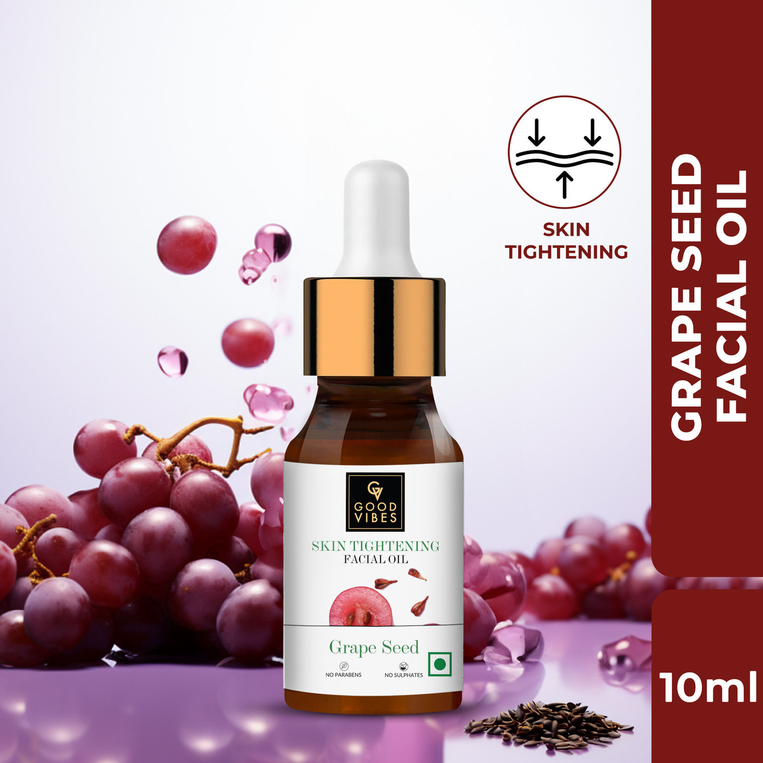 Good Vibes Grape Seed Skin Tightening Face Serum | Brightening ...