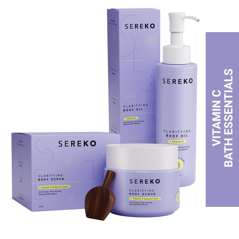 SEREKO Vitamin C Body Exfoliating Kit Sereko Clarifying Body Scrub+ ...