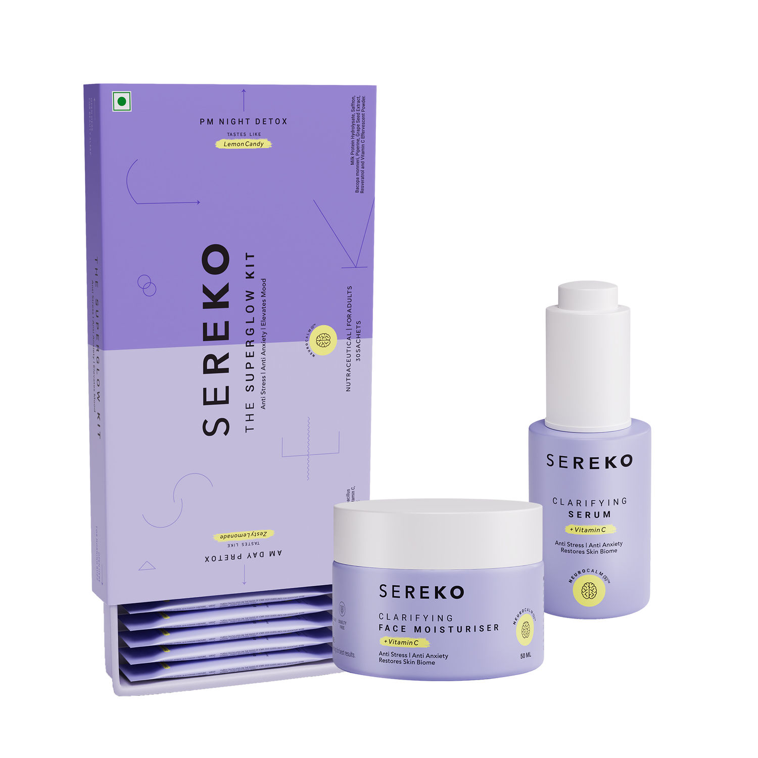 SEREKO Advanced Active Trio Sereko Clarifying Face Moisturiser + Sereko ...