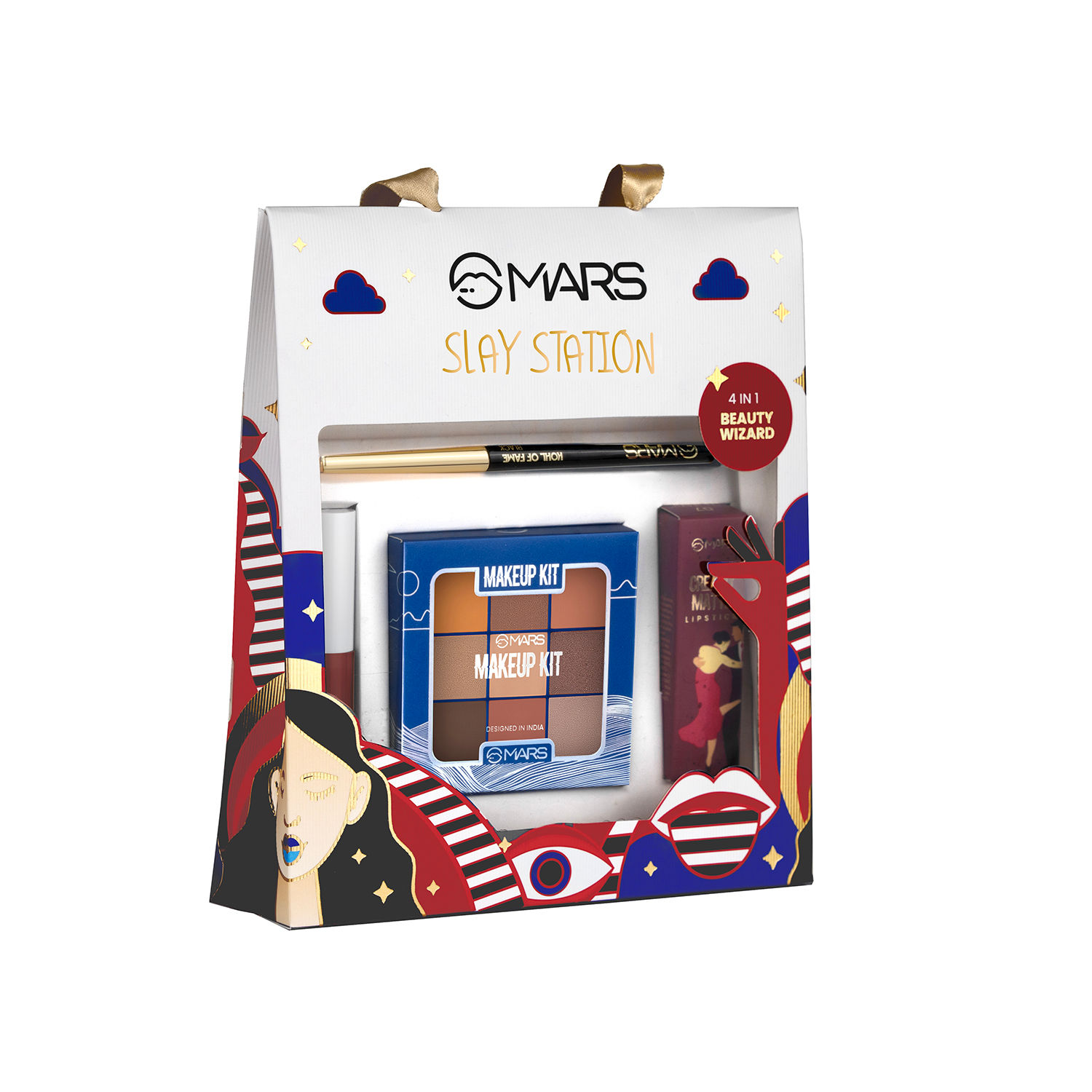 MARS Slay Station 4-in-1 Beauty Wizard Makeup Kit - Lipsticks, Kajal ...