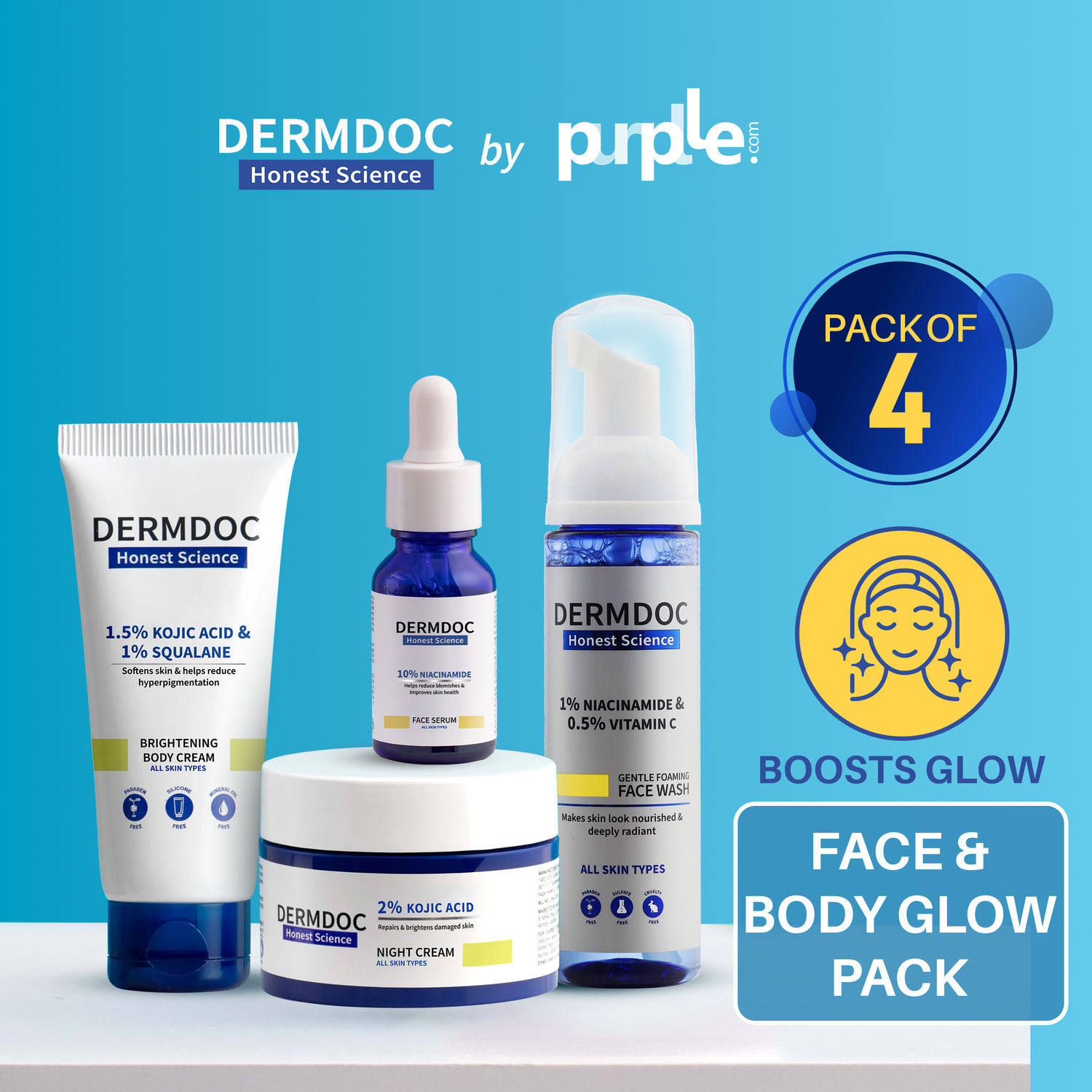 DERMDOC Combo for Face & Body Glow