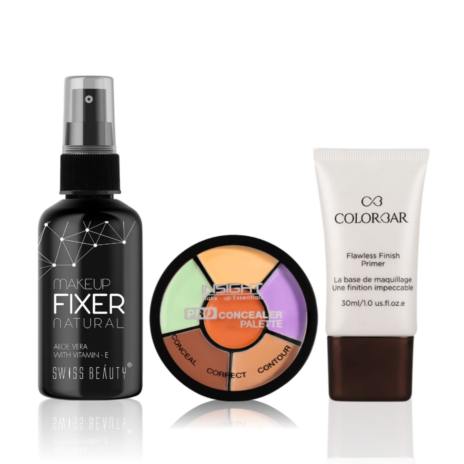Trio Pack - Primer-30ml | Concealer | Makeup Fixer (70 ml)