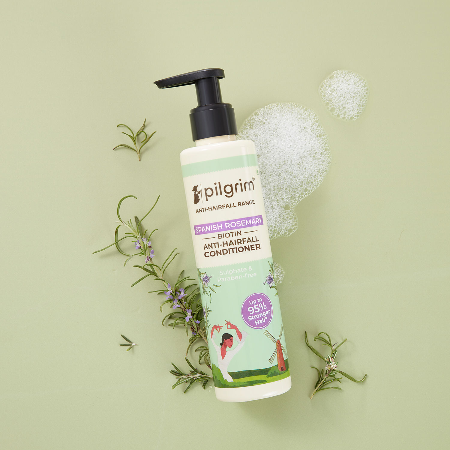 Pilgrim Rosemary & Biotin Anti-Hairfall Conditioner for Reducing Hair ...