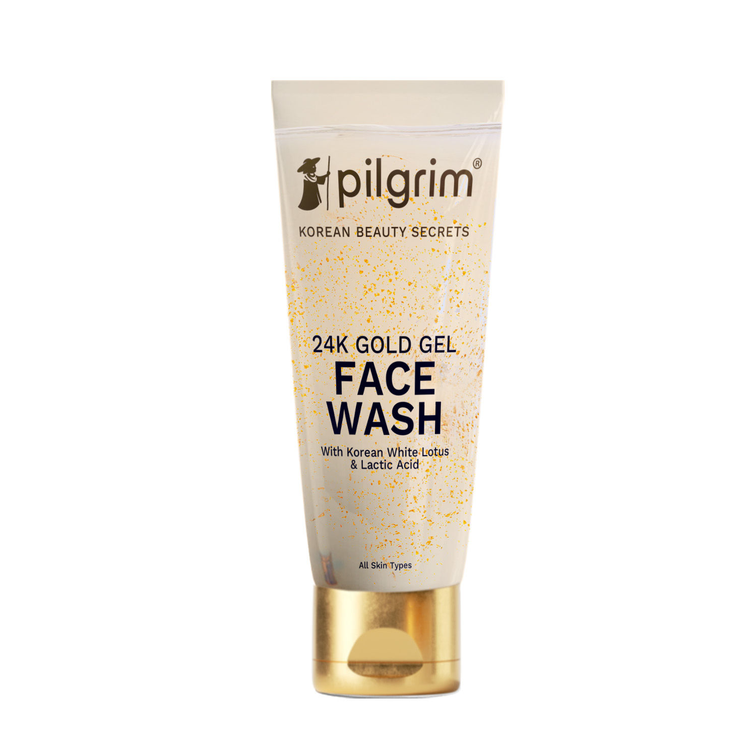 Pilgrim 24k Gold Face wash with Korean White Lotus & Lactic Acid, 80ml ...
