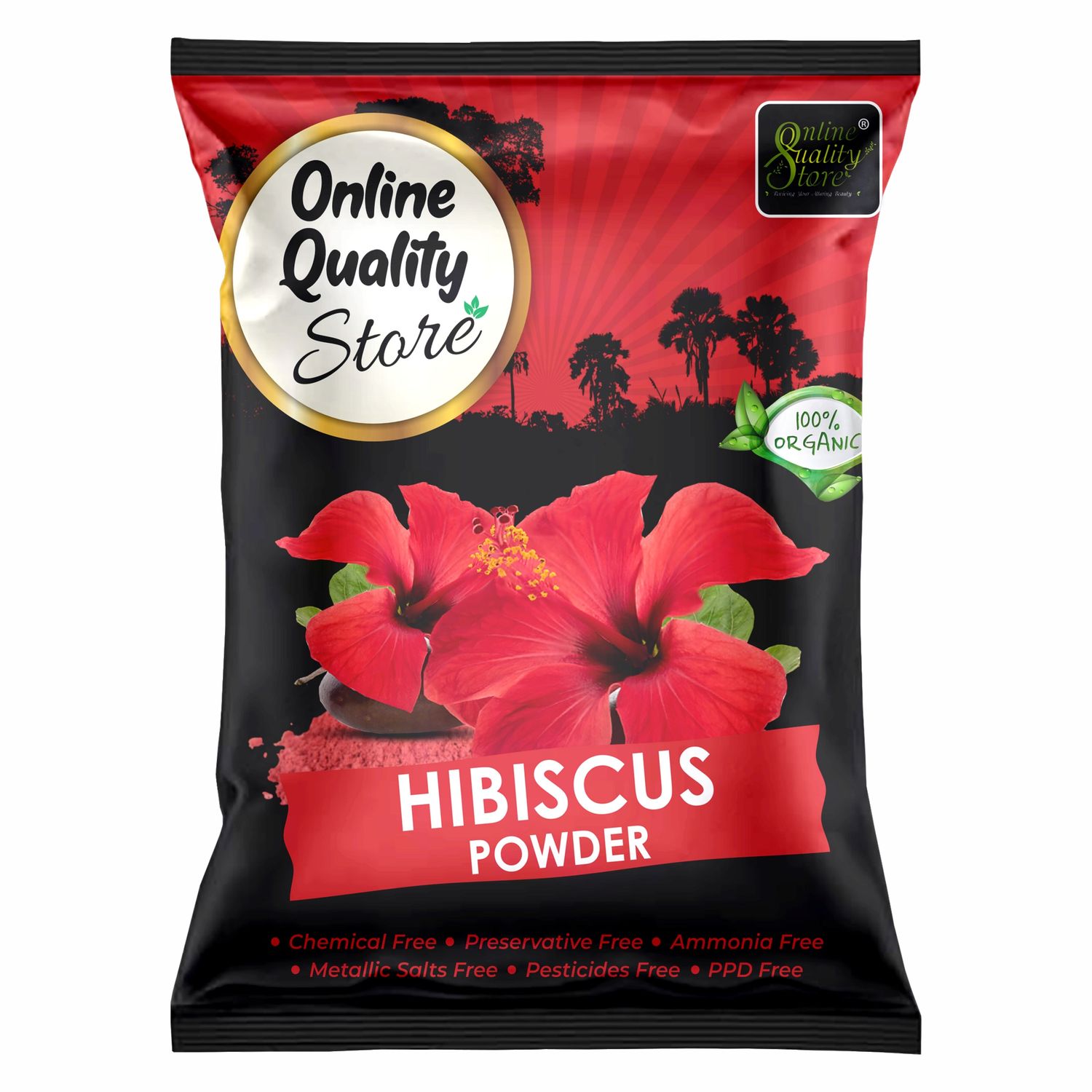 Online Quality Store Hibiscus Powder - 100 g |Organic Hibiscus Powder ...