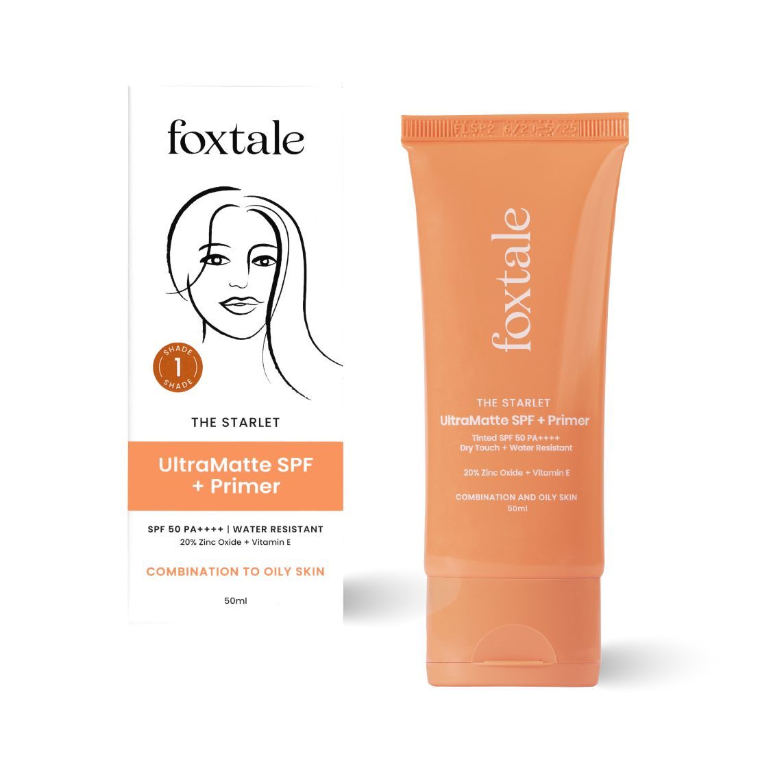 Foxtale Ultra Matte SPF 50 PA++++ & Primer | Shade 1 50ml