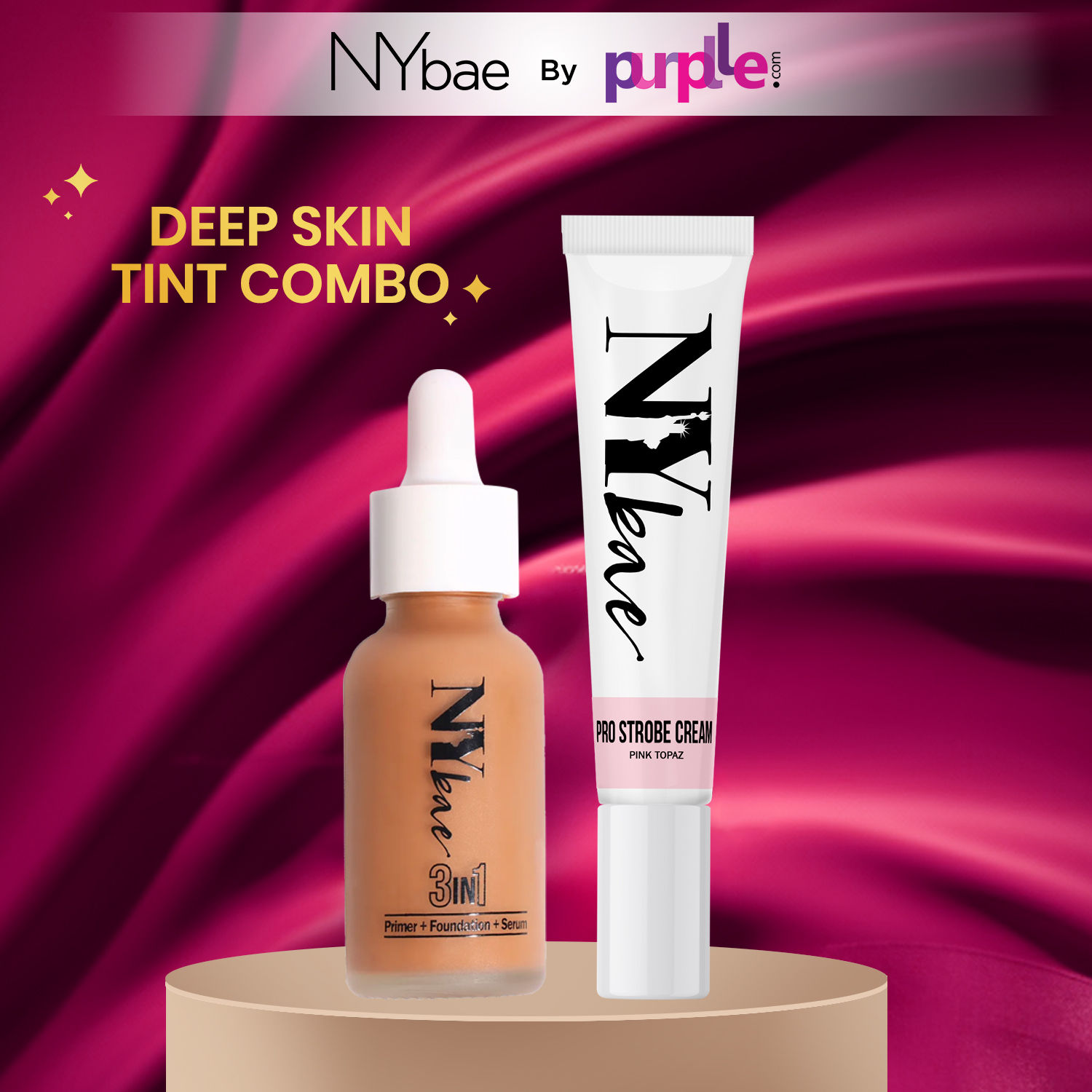 NY Bae Strobe Skin Tint Combo - Deep Skin 42 gm