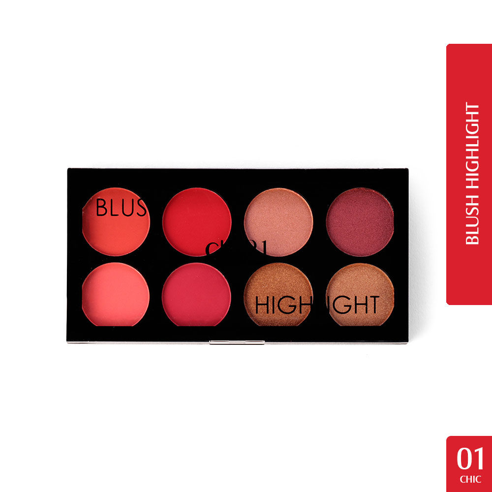 Glam21 Blush Highlighter Palette | Silky pigments for long lasting shimmer look | suitable for ...