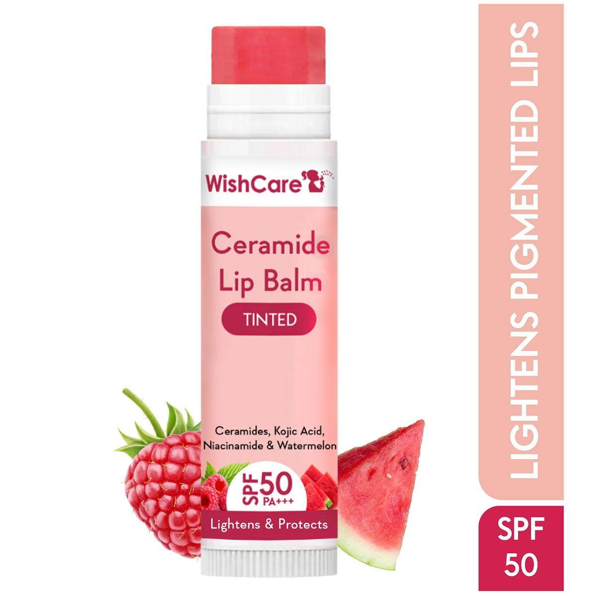 Wishcare Tinted Ceramide Lip Balm With Spf50 Pa Kojic Acid