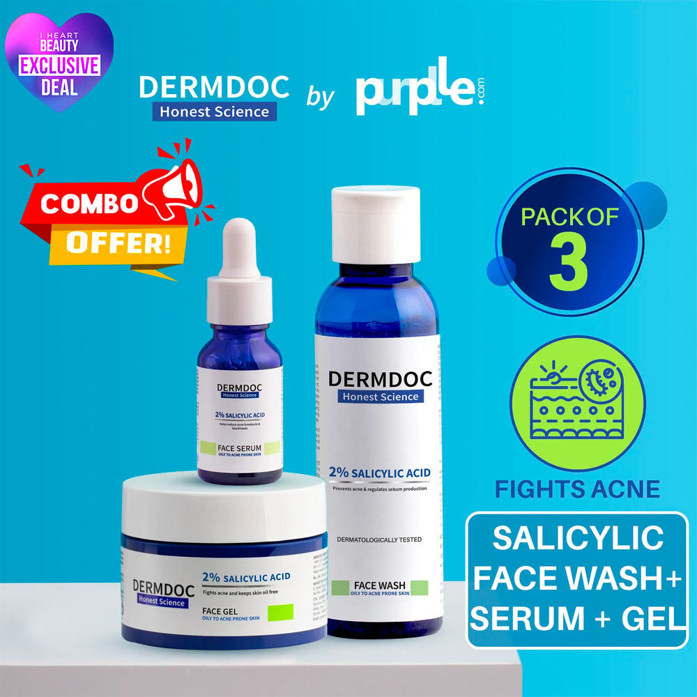 DERMDOC Combo Kit for Acne CTM Routine | salicylic acid range ...