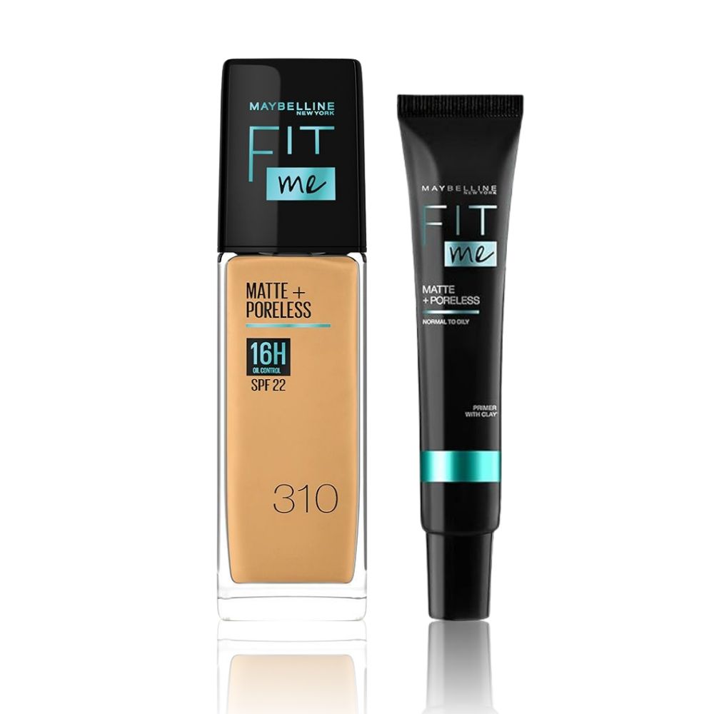 Maybelline New York Fit Me Regime Kit- Fit Me Matte & Poreless Primer+ ...