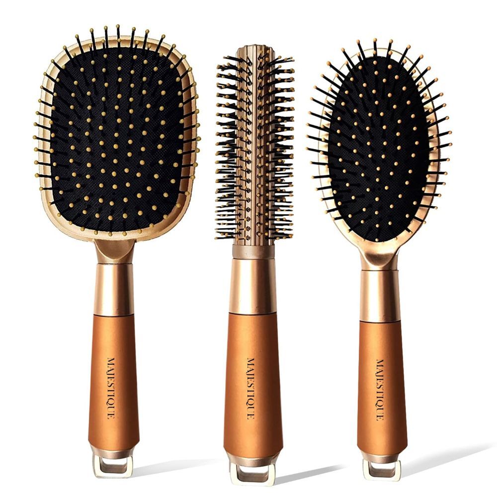 Majestique Set Of Paddle Hair Brushes For Women Men Detangling ...