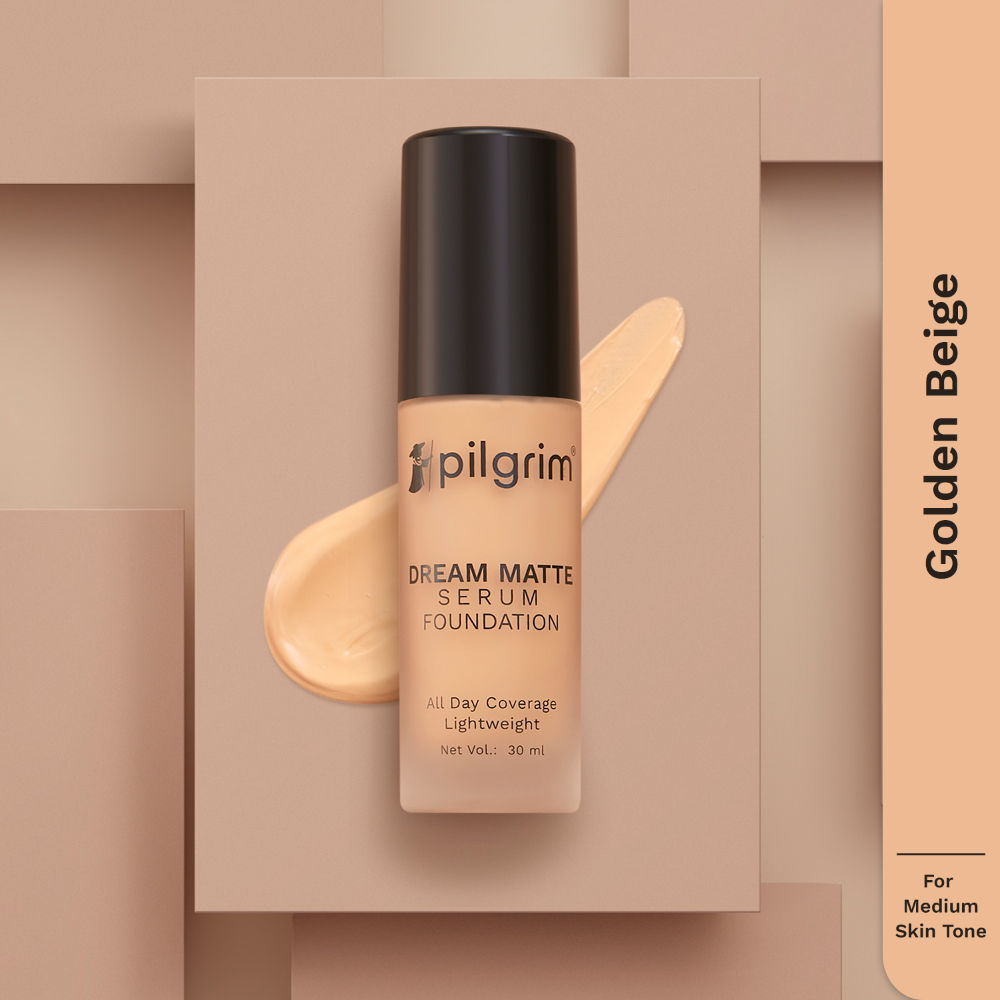 Pilgrim Serum Foundation Golden Beige,30ml, All Day Coverage ...