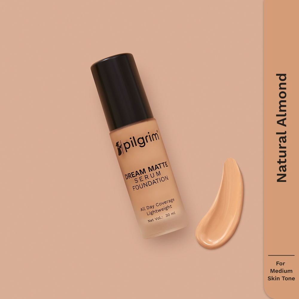 Pilgrim Serum Foundation Natural Almond,30ml, All Day Coverage ...
