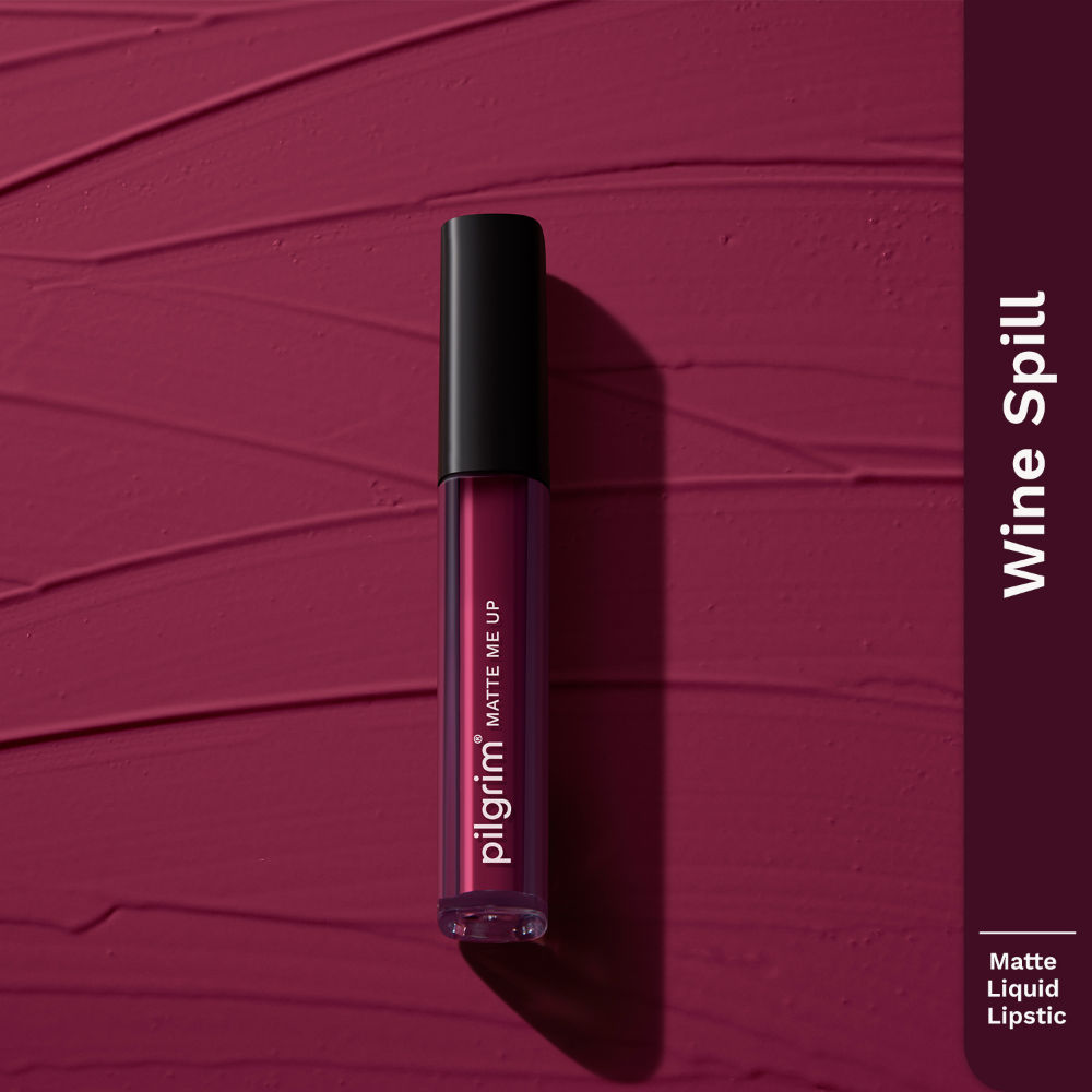 Pilgrim Liquid Lipstick Wine Spill,Rich Matte Colour, TransferProof ...