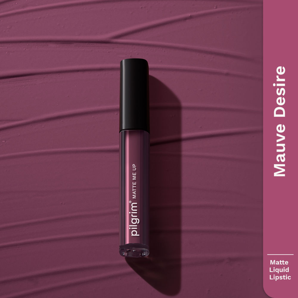 Pilgrim Liquid Lipstick Mauve Desire,Rich Matte Colour, TransferProof ...